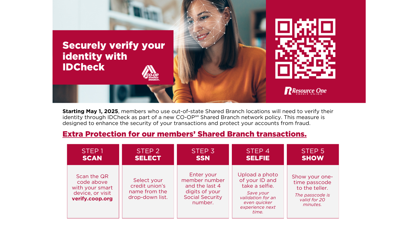 Resource One Credit Union Announcements