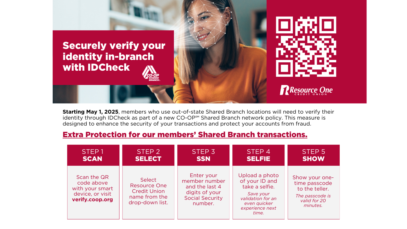 Resource One Credit Union Announcements